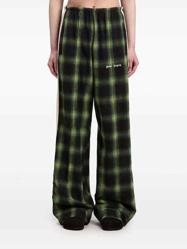 Palm Angels Logo-embroidered Plaid Track Pants