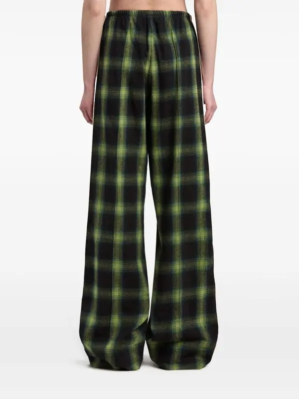 Palm Angels Logo-embroidered Plaid Track Pants