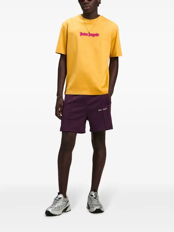 Palm Angels Logo-print Cotton T-shirt - Yellow