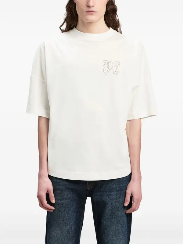 Palm Angels Pa Monogram-embroidered T-shirt