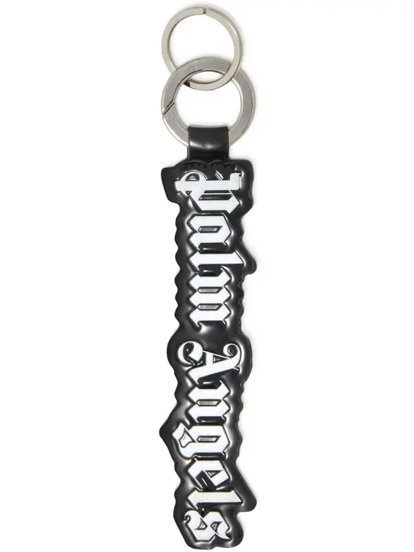 Palm Angels Logo-embossed Key Ring - Black