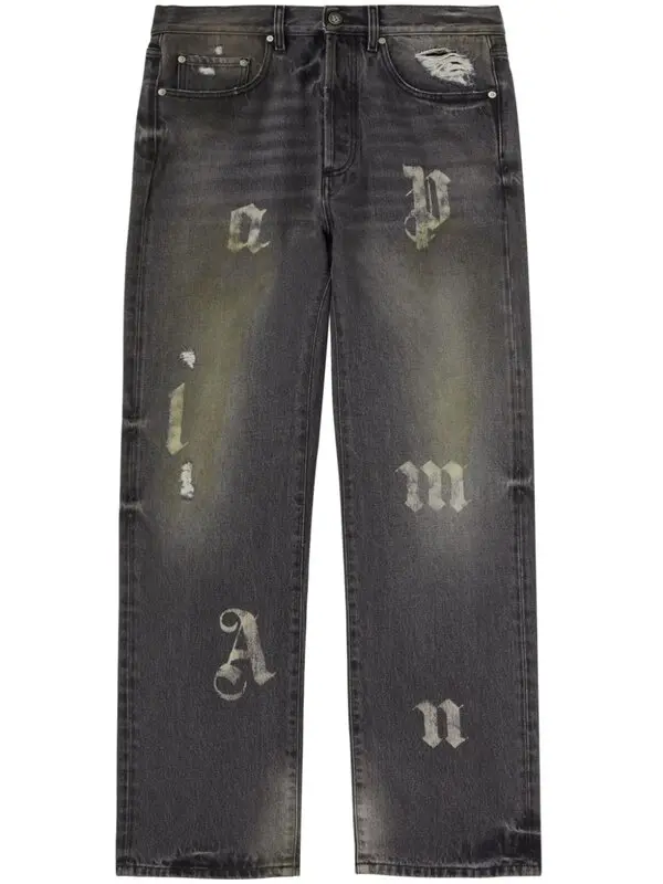 Palm Angels Logo-patch Loose Jeans