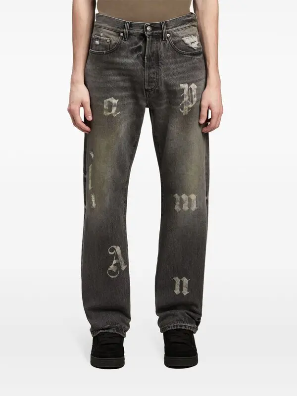 Palm Angels Logo-patch Loose Jeans