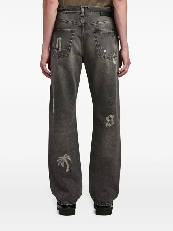 Palm Angels Logo-patch Loose Jeans