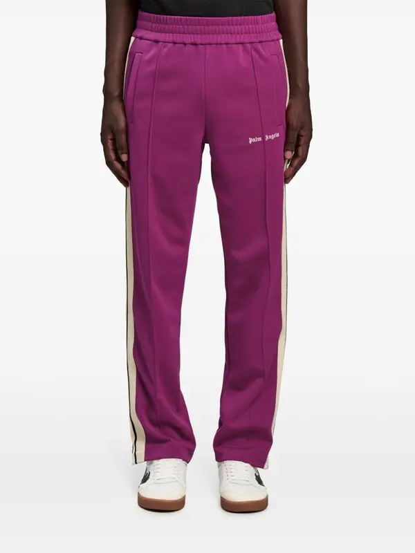 Palm Angels Logo-embroidered Straight-leg Track Pants - Purple
