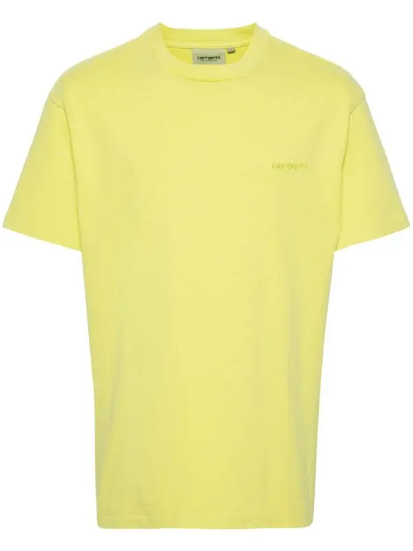 Carhartt Work In Progress Duster Script Cotton T-shirt - Yellow