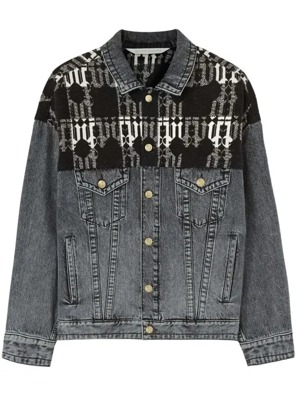 Palm Angels Monogram-jacquard Denim Jacket