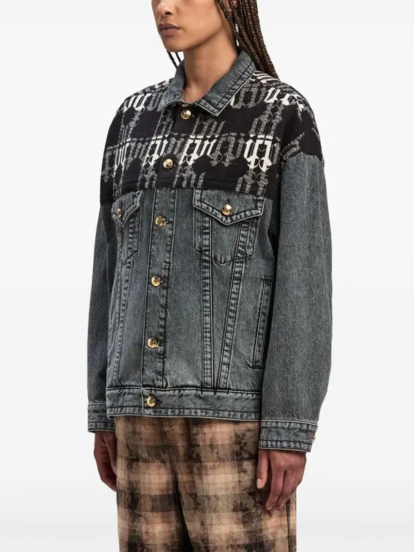 Palm Angels Monogram-jacquard Denim Jacket