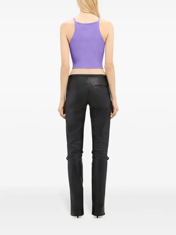 COURREGES Rib-knit Tank Top - Purple