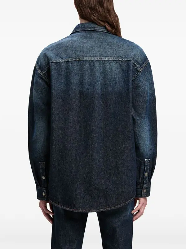 Palm Angels Logo-print Denim Shirt