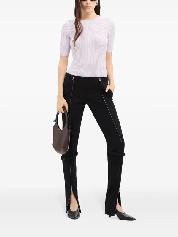 COURREGES Ribbed Knit Sweater - Pink