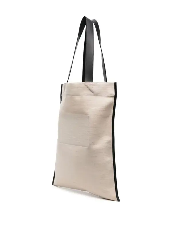 JIL SANDER Flat Embroidered-logo Tote Bag