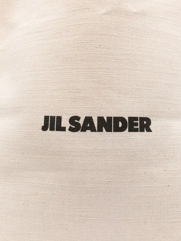 JIL SANDER Flat Embroidered-logo Tote Bag