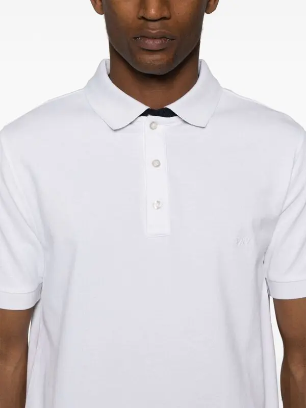 FAY Logo-embroidered Piqué Polo Shirt