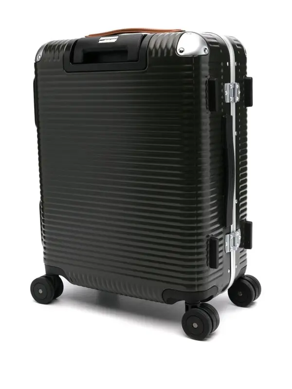 FPM MILANO Bank Light Spinner 55 Ribbed Suitcase - Green
