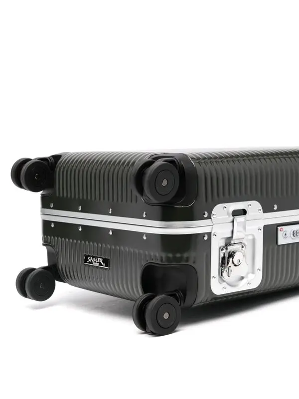 FPM MILANO Bank Light Spinner 55 Ribbed Suitcase - Green