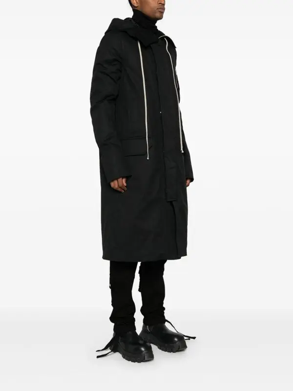 Rick Owens Hooded Padded Coat - Black