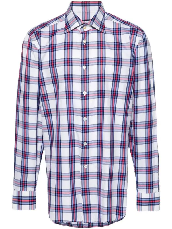 Kiton Checked Cotton Shirt - White