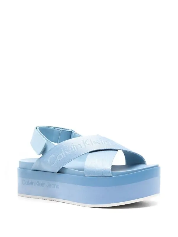 Calvin Klein 55mm Logo-jacquard Flatform Sandals