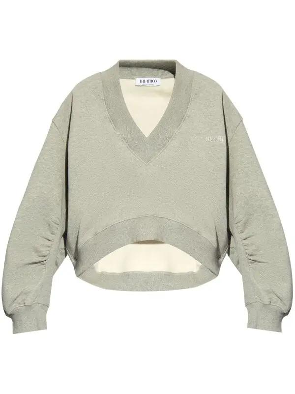 Attico Logo Cotton Sweatshirt - Grey