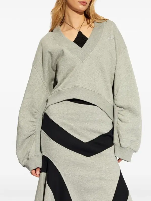 Attico Logo Cotton Sweatshirt - Grey