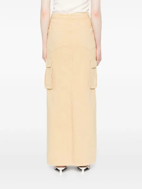 SELF-PORTRAIT Gem-embellished Denim Maxi Skirt