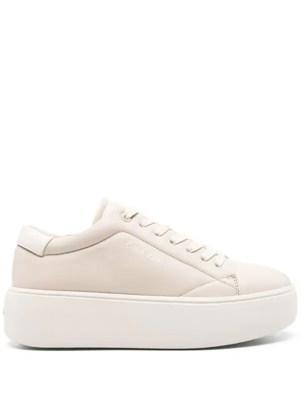 Calvin Klein 50mm Leather Flatform Sneakers