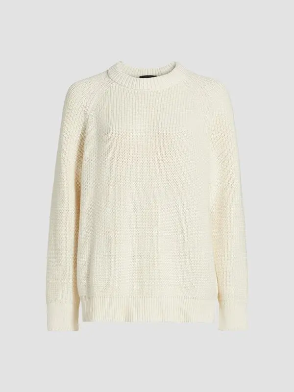 Jenni Kayne Oversized Cotton Fisherman Sweater - Ivory