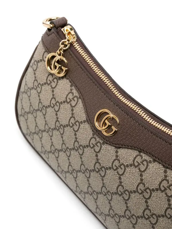 Gucci Neutral Small Ophidia Shoulder Bag