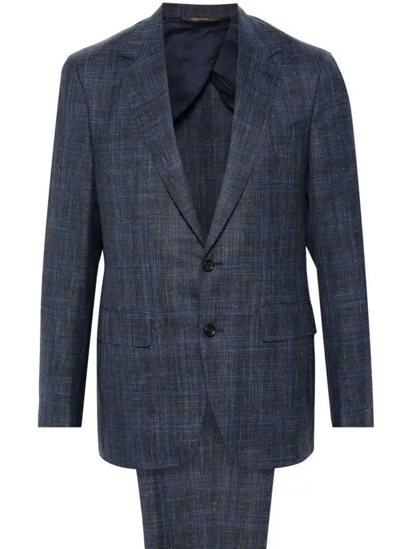 Canali Check-pattern Single-breasted Suit