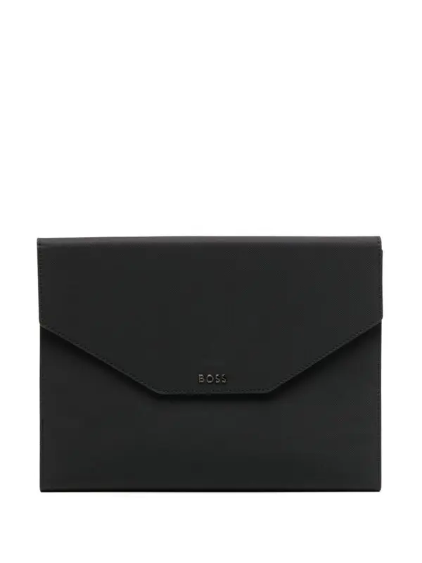 BOSS Faux-leather A4 Folder - Black