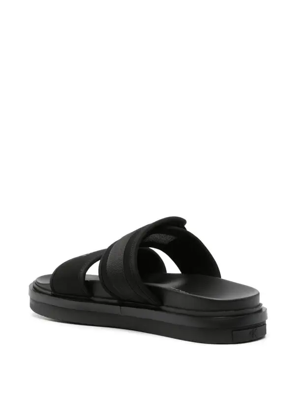 Calvin Klein Double Logo-print Slippers