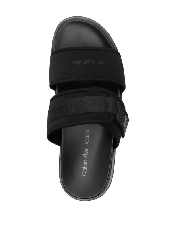 Calvin Klein Double Logo-print Slippers