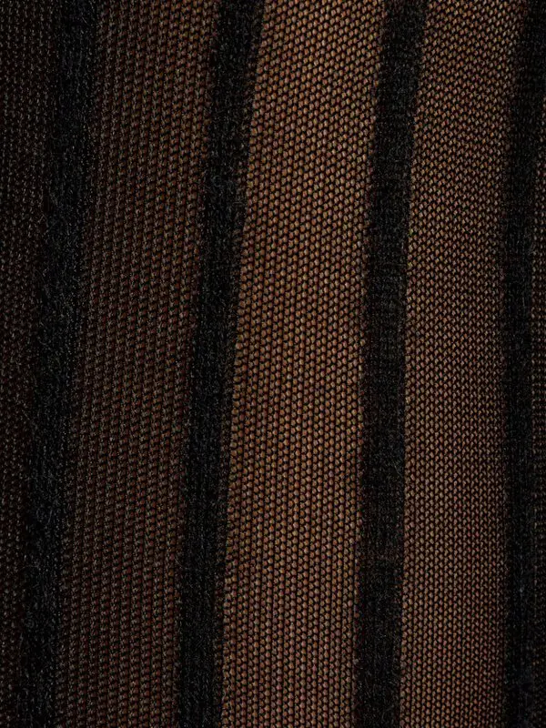 Attico Semi-sheer Striped Leggings