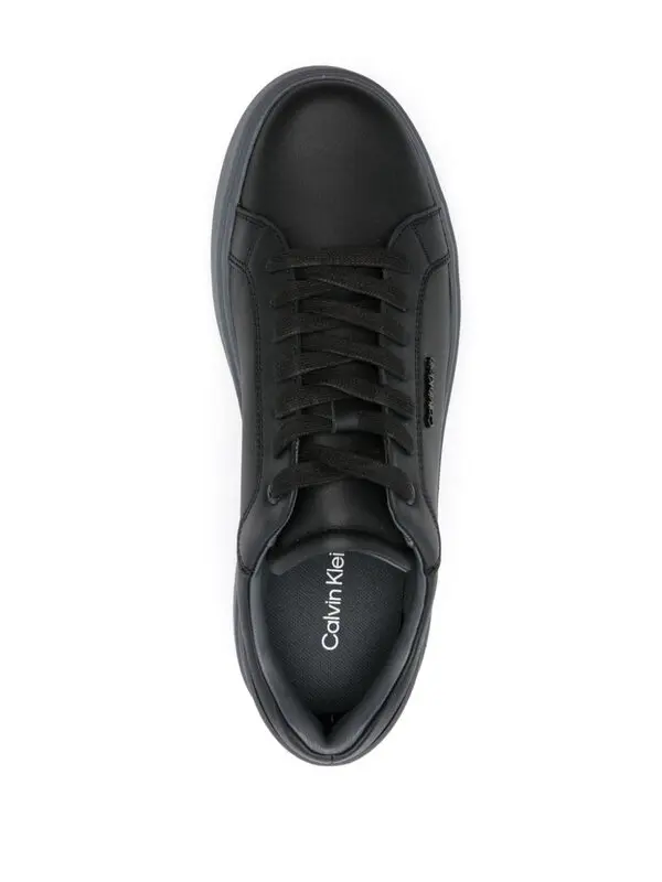 Calvin Klein Plaque Leather Sneakers