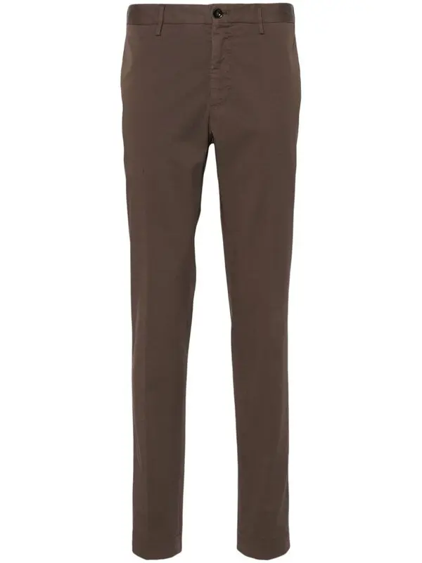 Incotex Mid-rise Slim Cut Chino Trousers - Brown