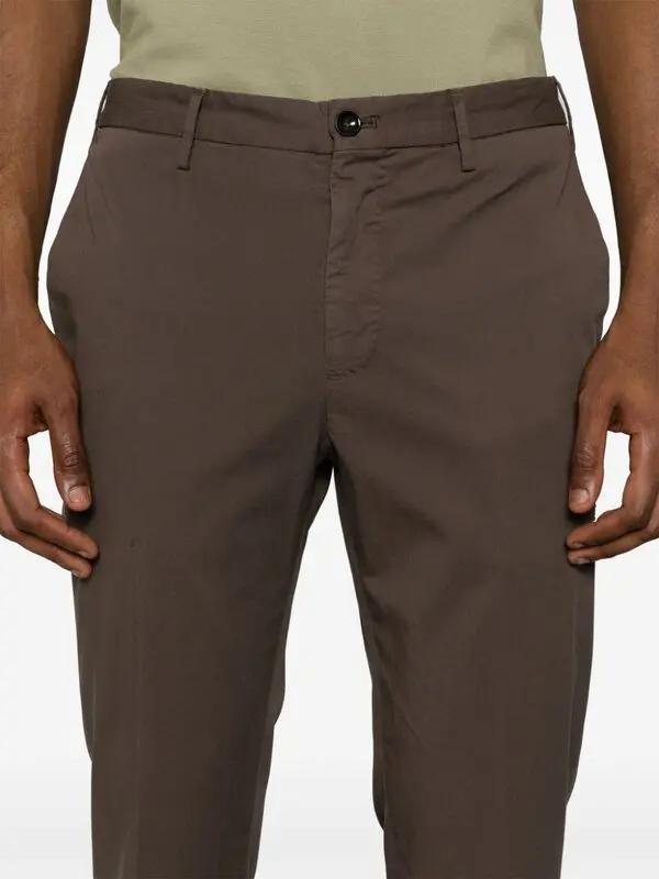Incotex Mid-rise Slim Cut Chino Trousers - Brown