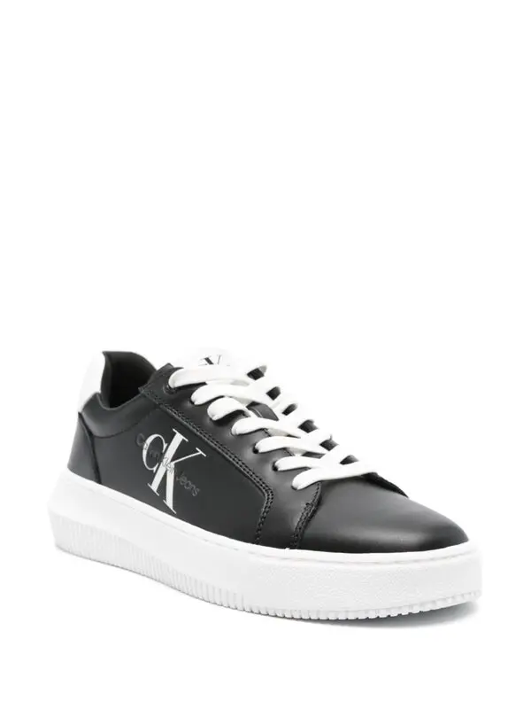 Calvin Klein Logo-print Leather Sneakers