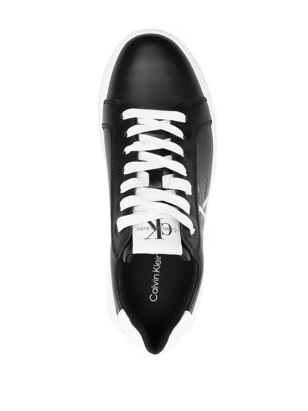 Calvin Klein Logo-print Leather Sneakers