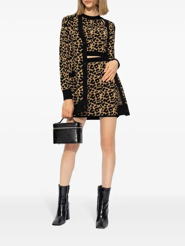Max Mara Tenore Leopard-intarsia Cardigan