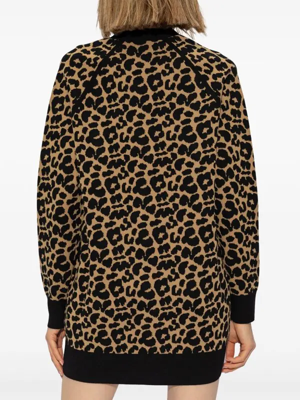 Max Mara Tenore Leopard-intarsia Cardigan