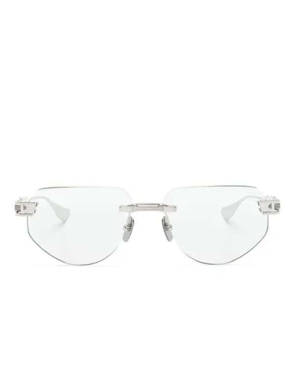 Dita Geometric-frame Glasses - Silver