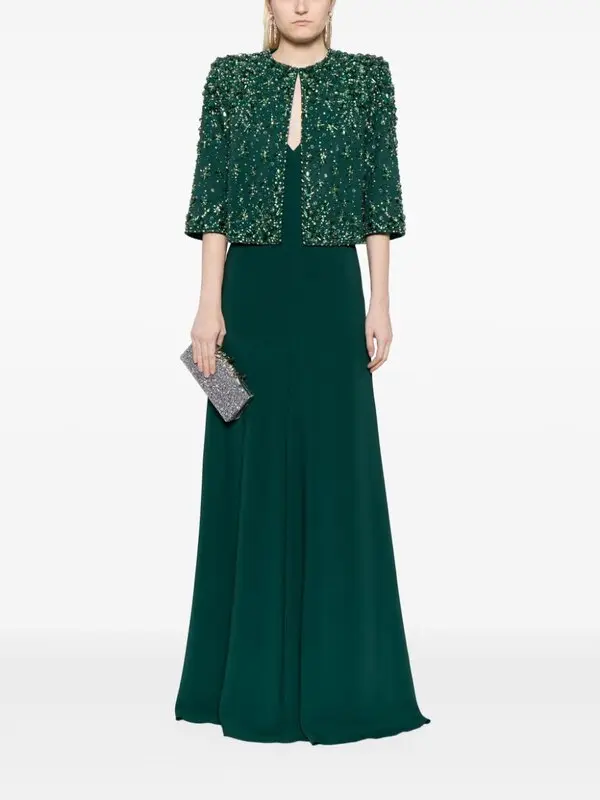 Jenny Packham Vanity Beaded Cropped Jacket