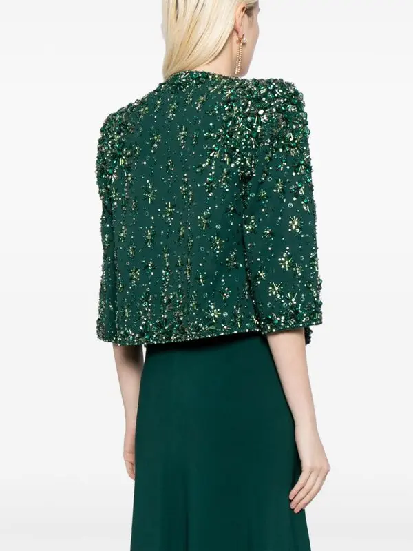 Jenny Packham Vanity Beaded Cropped Jacket