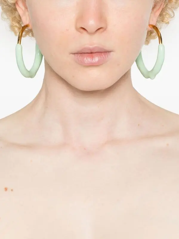 Sunnei Large Rubberised Hoop Earrings