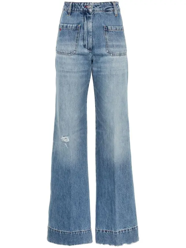 Victoria Beckham Alina Wide-leg Jeans - Blue