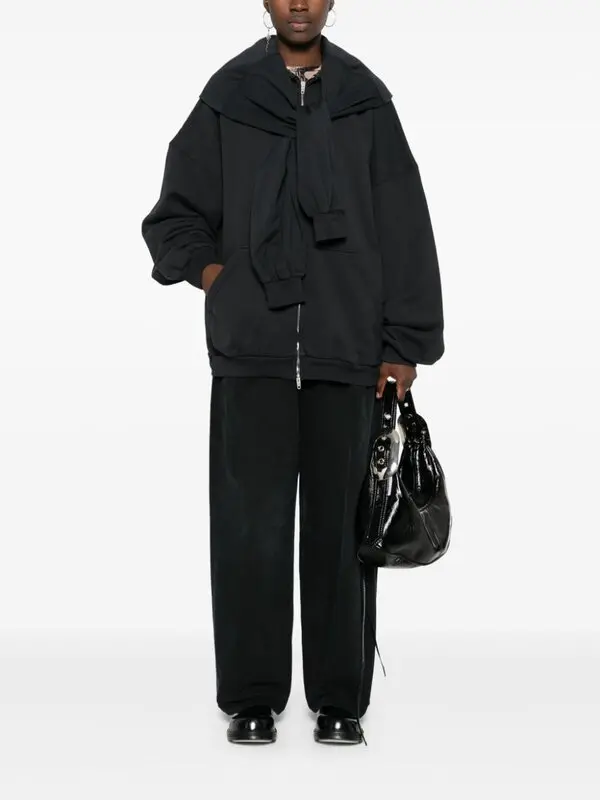 Balenciaga Zip-up Layered Hoodie