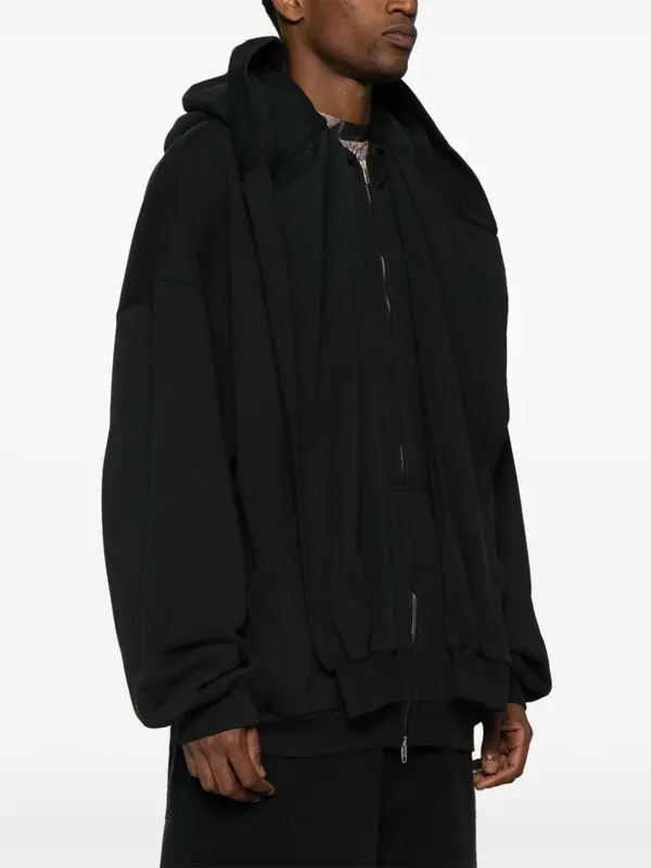 Balenciaga Zip-up Layered Hoodie