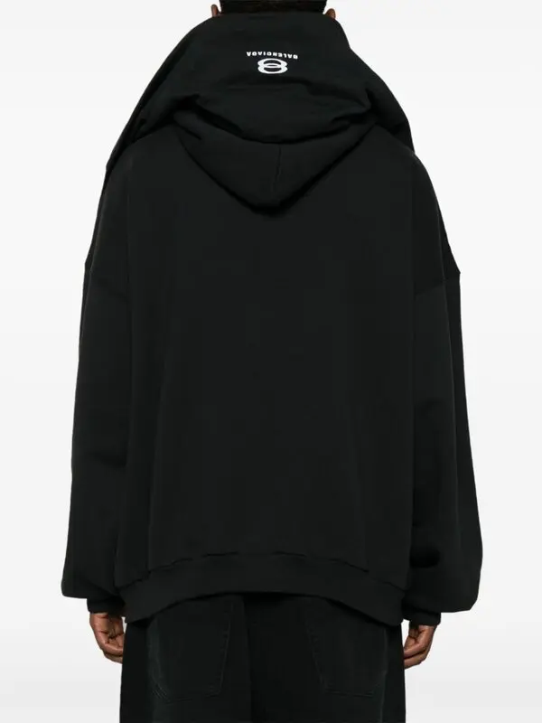 Balenciaga Zip-up Layered Hoodie