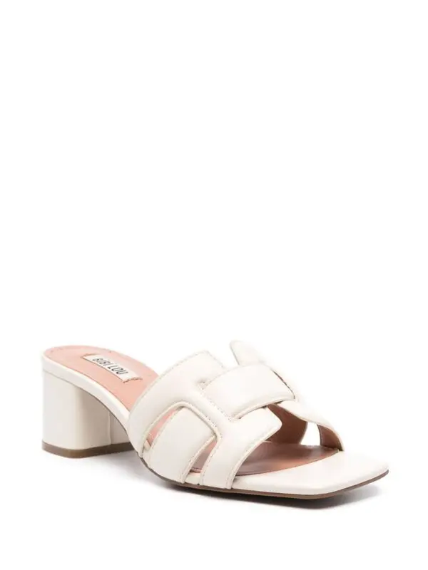 BIBI LOU Holly 50mm Leather Mules - Neutrals
